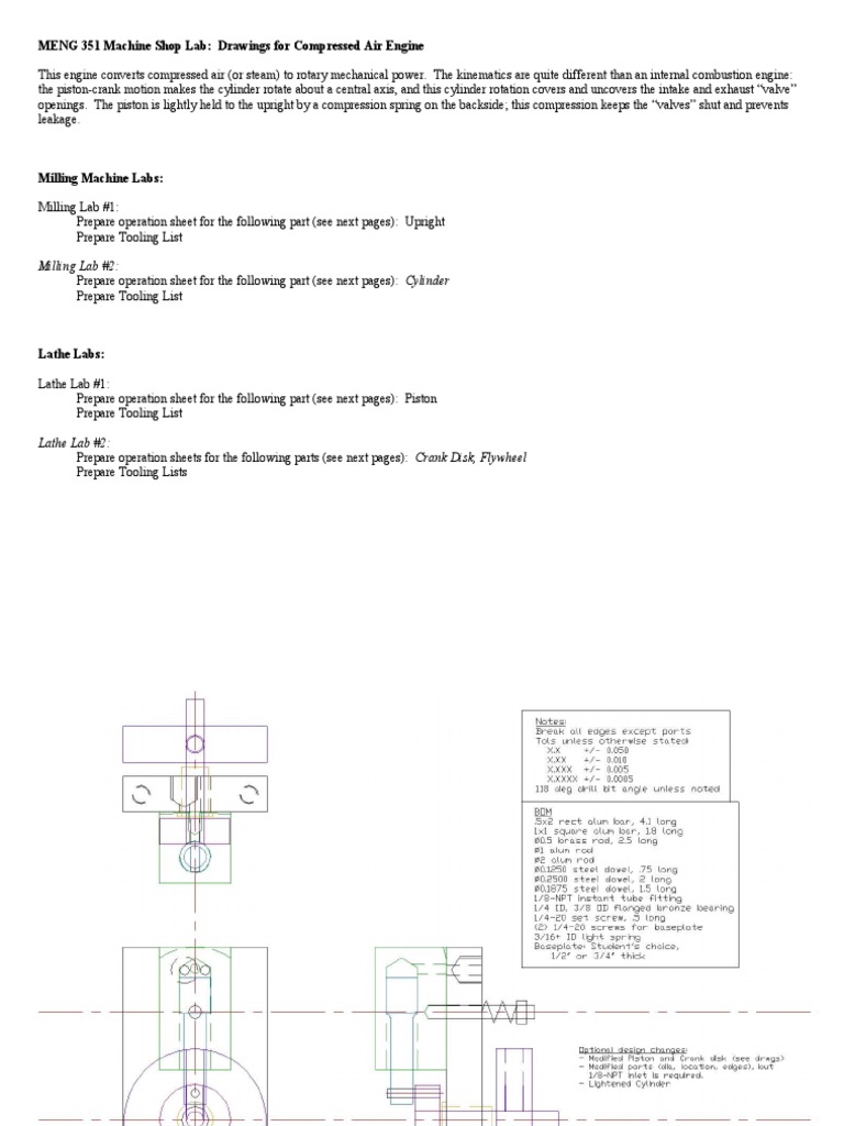 Compressed Air Engine Plans | PDF | Technology & Engineering