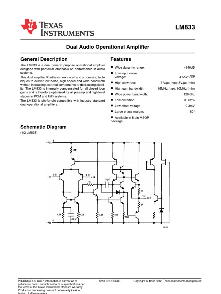 lm833-n | Amplifier | Operational Amplifier