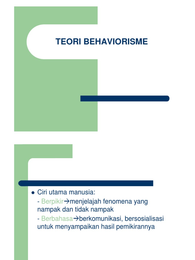 Teori Belajar Bahasa Behaviorisme | PDF