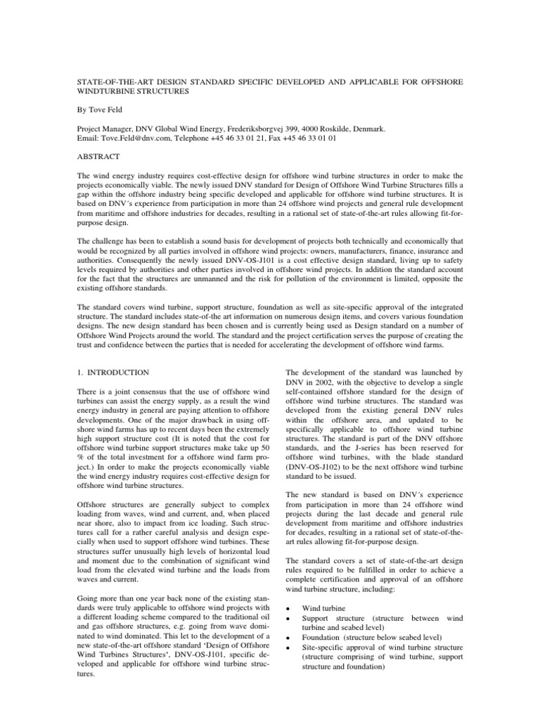 Offshore Wind Turbine Design Standards | PDF | Deep Foundation ...