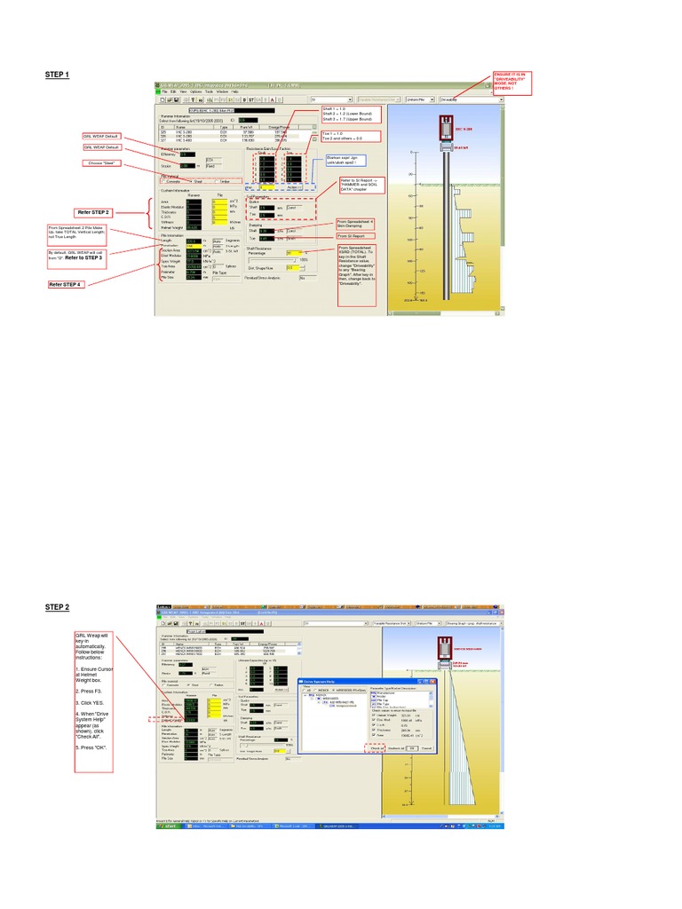 GRLWEAP | PDF | Deep Foundation | Spreadsheet
