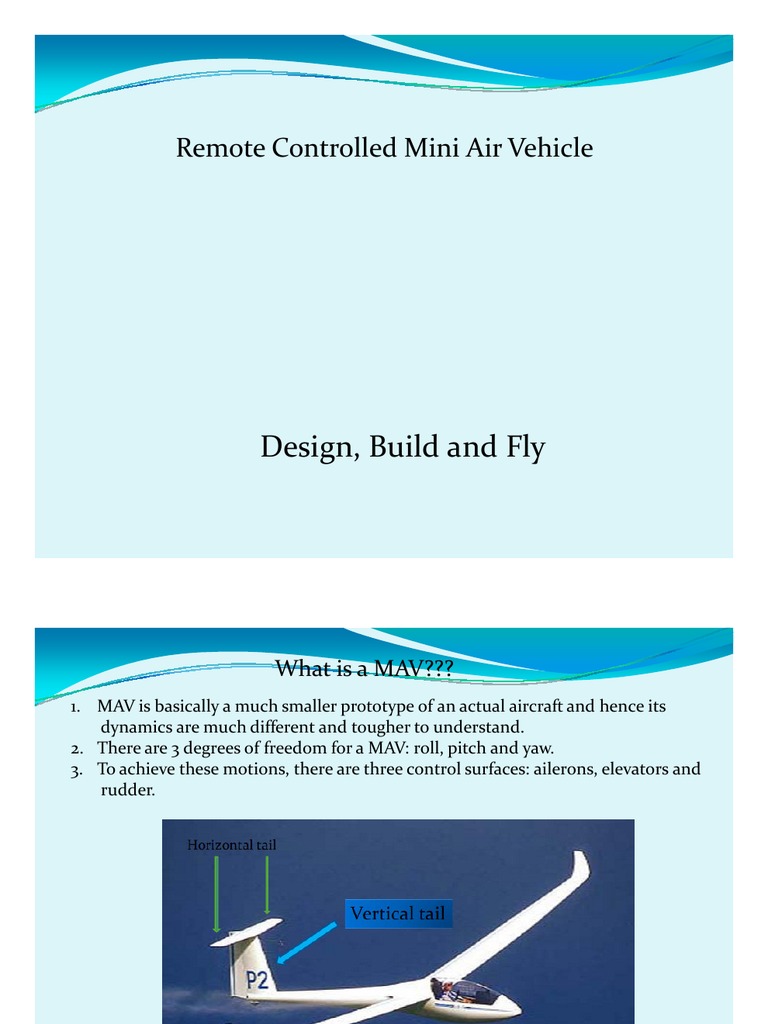 Micro Aerial Vehicle | PDF | Airplane | Flight Control Surfaces