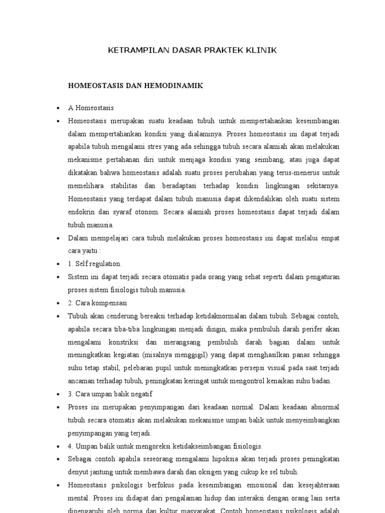 Ketrampilan Dasar Praktek Klinik (KDPK) | PDF