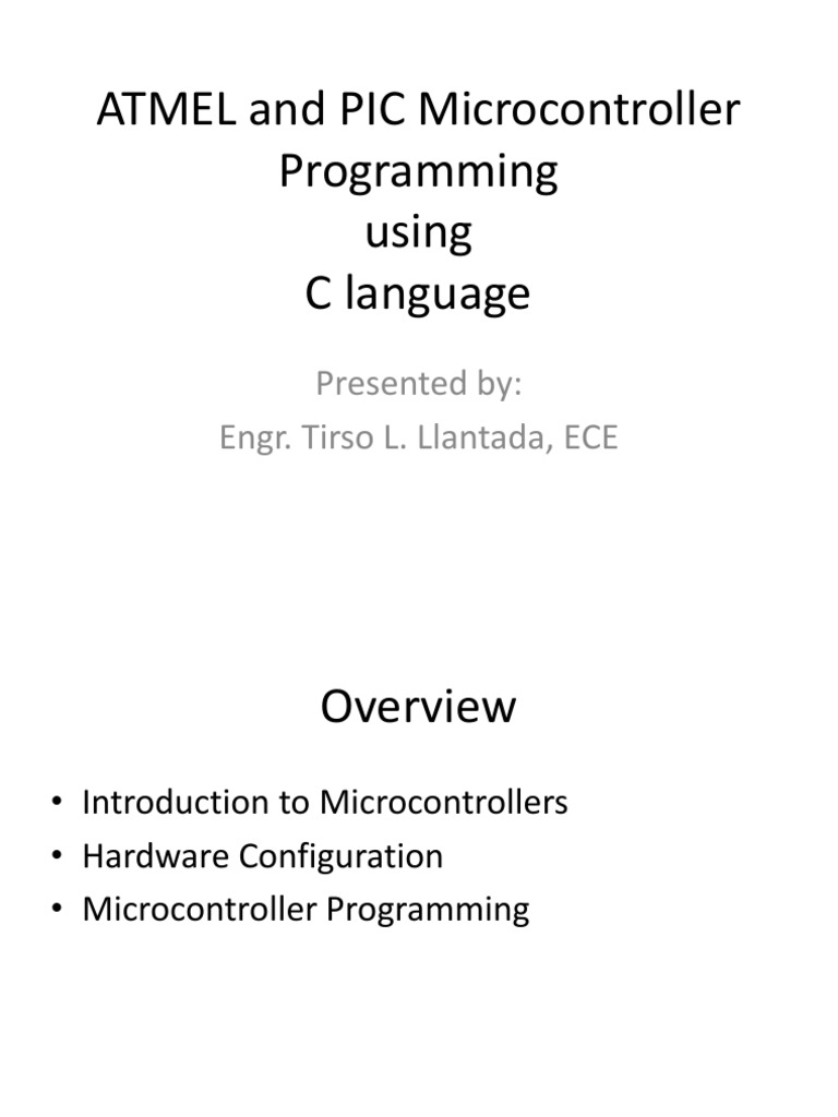ATMEL & PIC Microcontroller C Programming | PDF | Teaching Methods & Materials | Technology ...