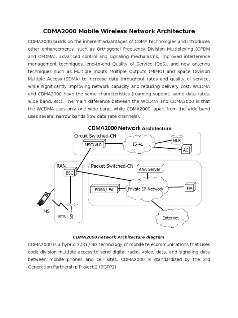 Demonstration of Call Flow in A CDMA NetworkCPT2 | PDF