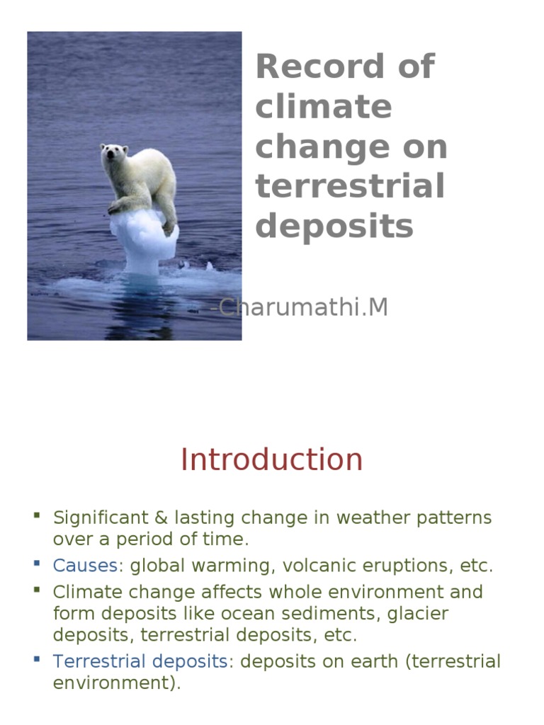 Record of Climate Change On Terrestrial Deposits | PDF