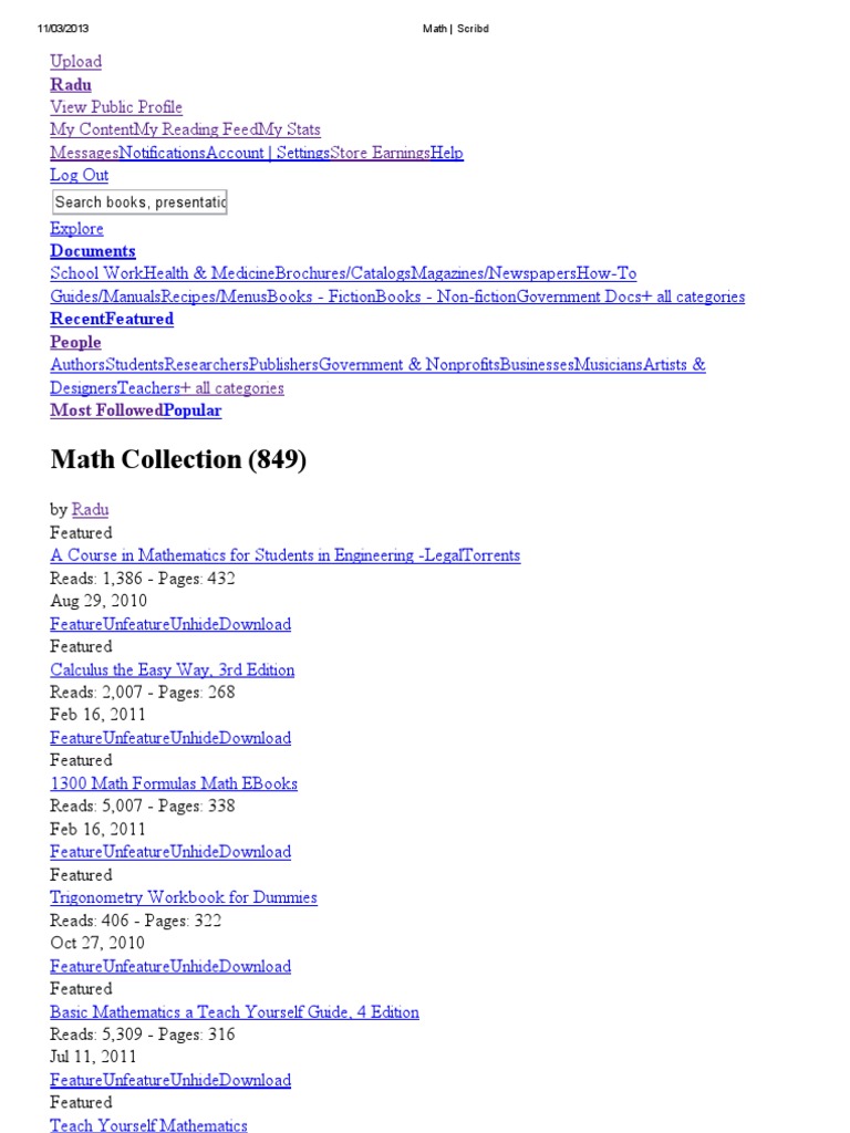 Math - Scribd Collection | PDF | Geometry | Teaching Mathematics