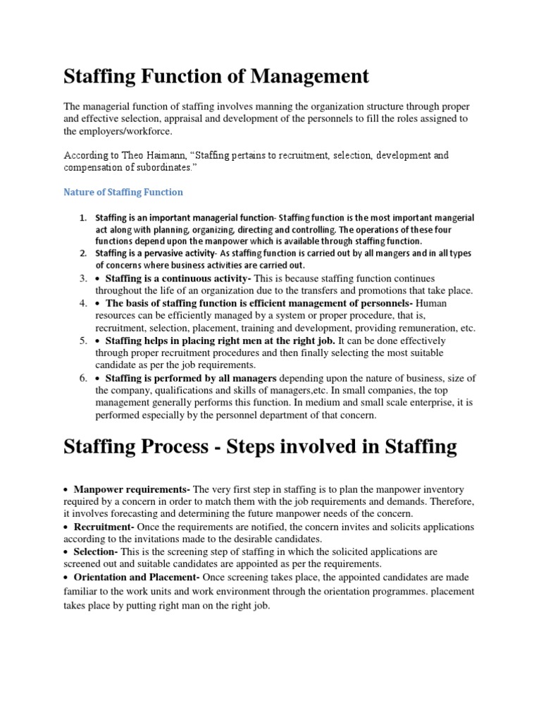 Staffing Process.docx | Recruitment | Employment