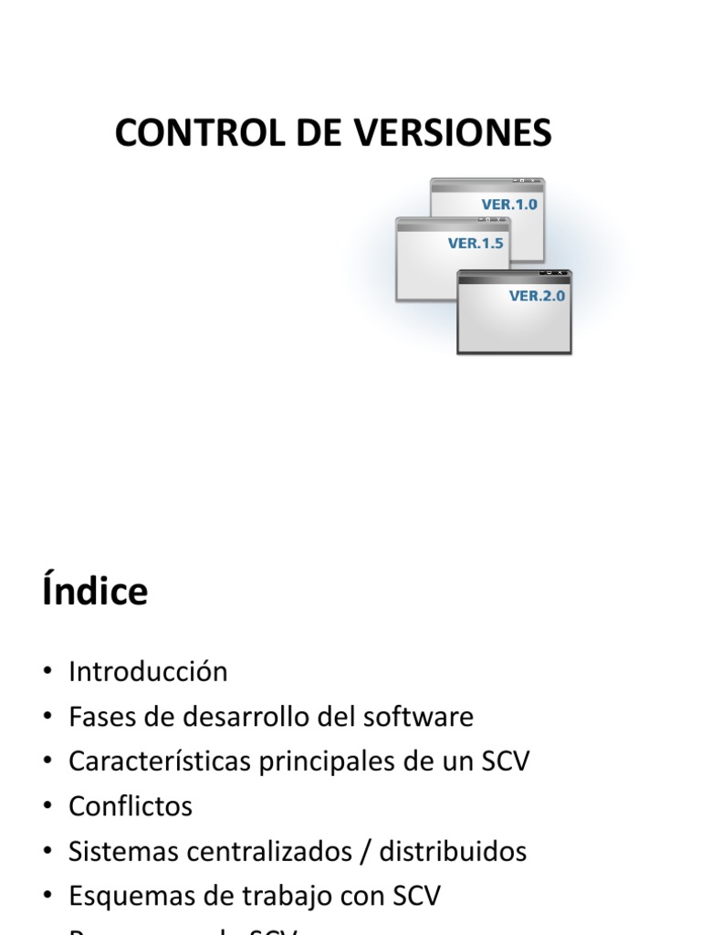 Control de Versiones | PDF | Control de versiones | Ciclo de vida de la ...