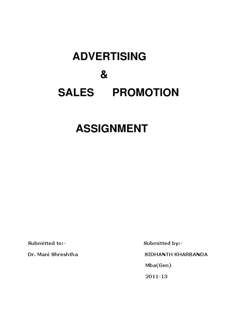 Advertising & Sales Promotion | PDF