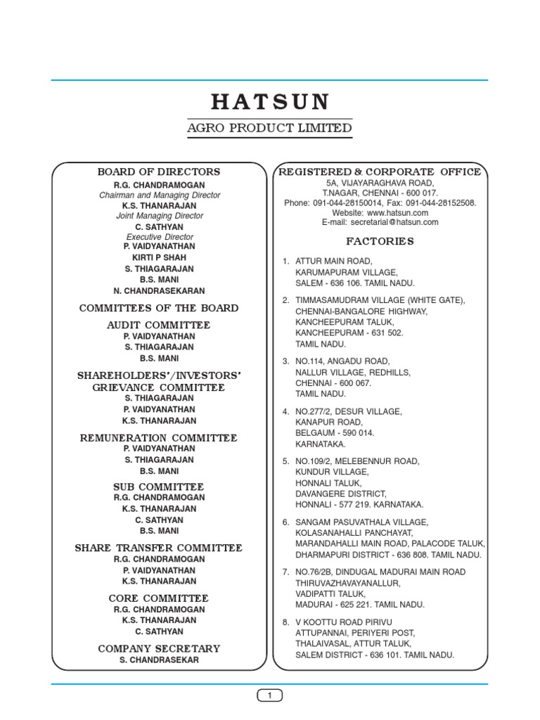 Hatsun Analysis | PDF | Board Of Directors | Dividend