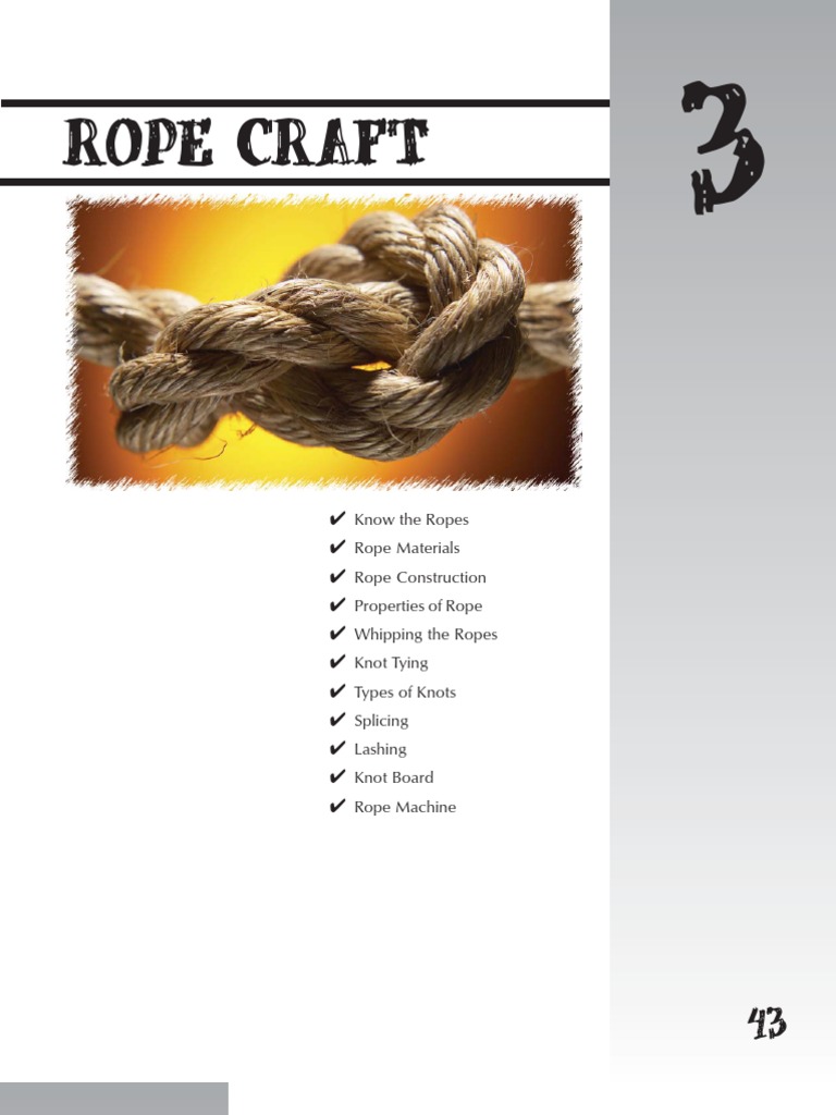 Ropes Craft | PDF | Knot | Rope
