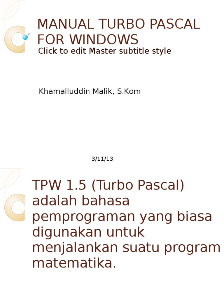 Manual Turbo Pascal For Windows | PDF
