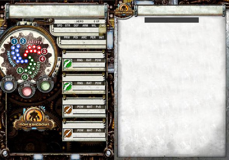 Editable IronHeim Character Card | PDF