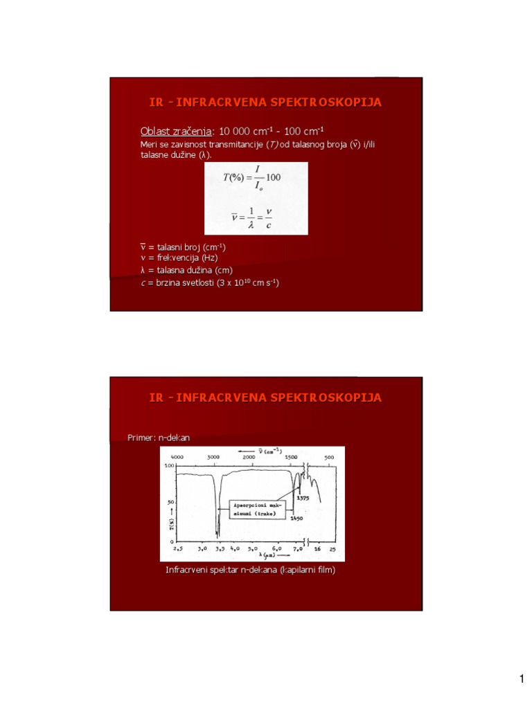 Ir - Infracrvena Spektroskopija | PDF