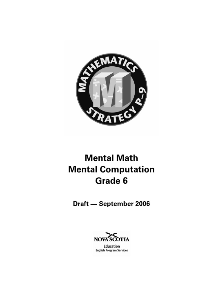 Mental Math Grade 6 | PDF