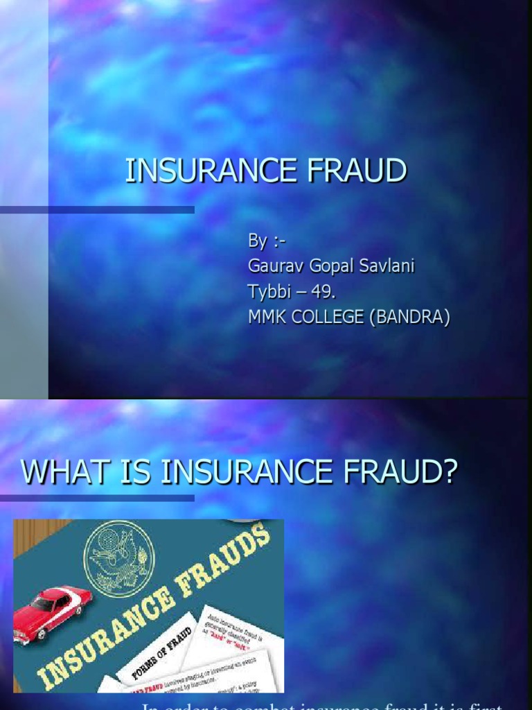 Insurance Fraud PPT (Final) | PDF | Fraud | Insurance