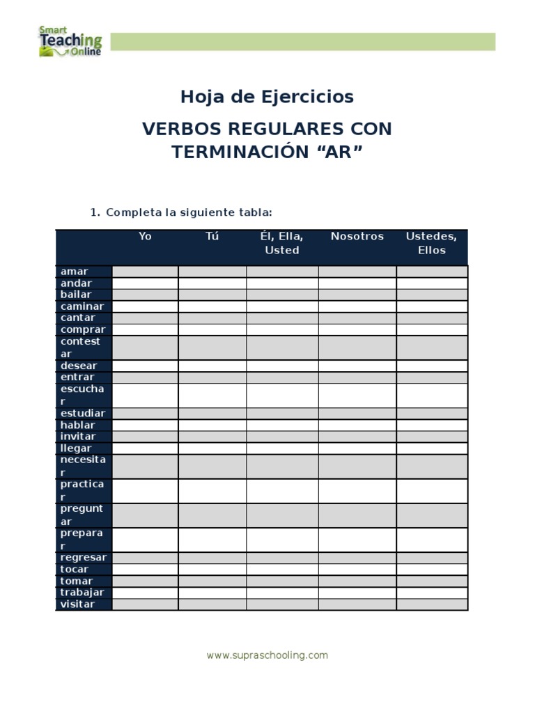 Leccion 9 Verbos Regulares AR | PDF