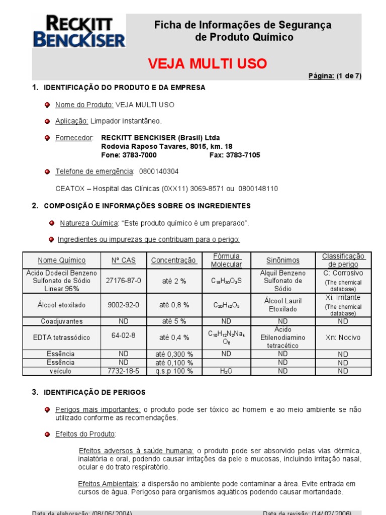 Veja Multi Uso (Tradicional) - Fispq | Embalagem e Rotulagem ...