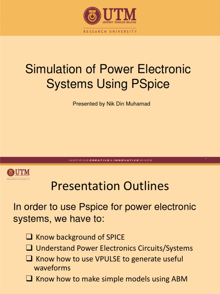 Simulation of Power Electronic Systems Using PSpice | PDF | Spice ...