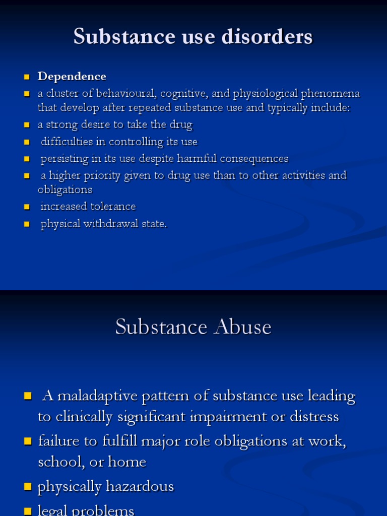 Substance Use Disorders | PDF | Substance Use Disorder | Substance Abuse
