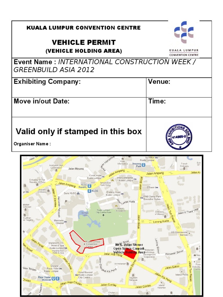 Vehicle Permit for Event Access | PDF
