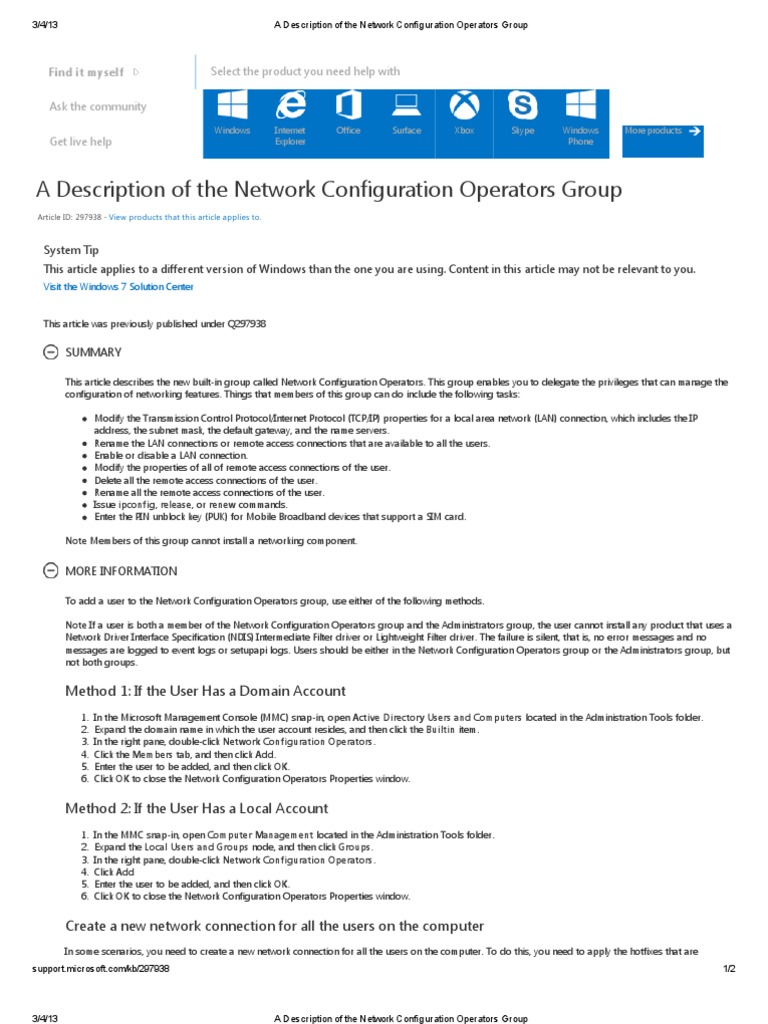 The Network Configuration Operators Group | Internet Protocol Suite ...