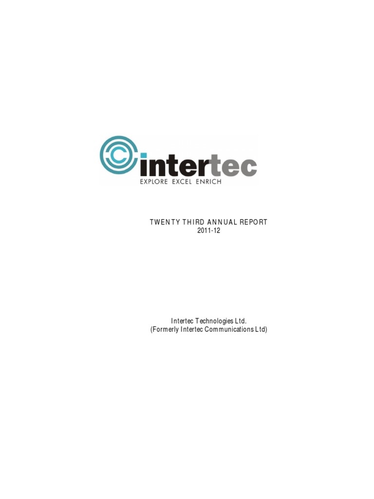 Intertec Technologies Annual Report - 2012 | PDF | Financial Statement ...