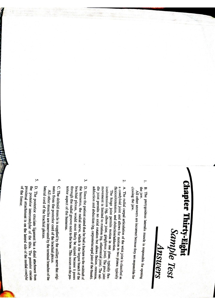 PCE Exams Answers Sheet 1 | PDF