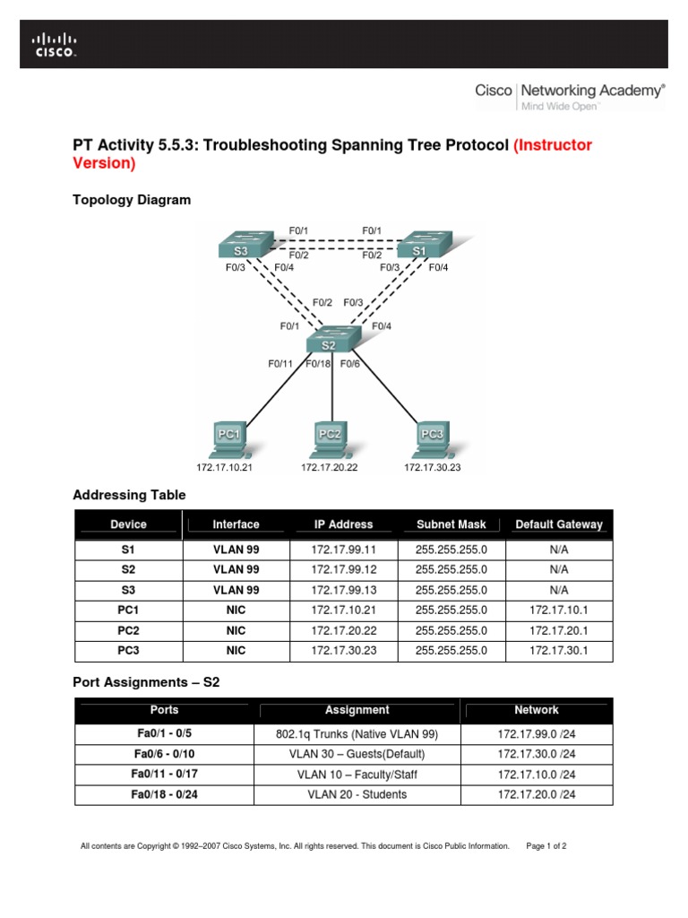 CCNA3 Lab 5 5 3 ANSWERS | PDF | Network Switch | Network Architecture