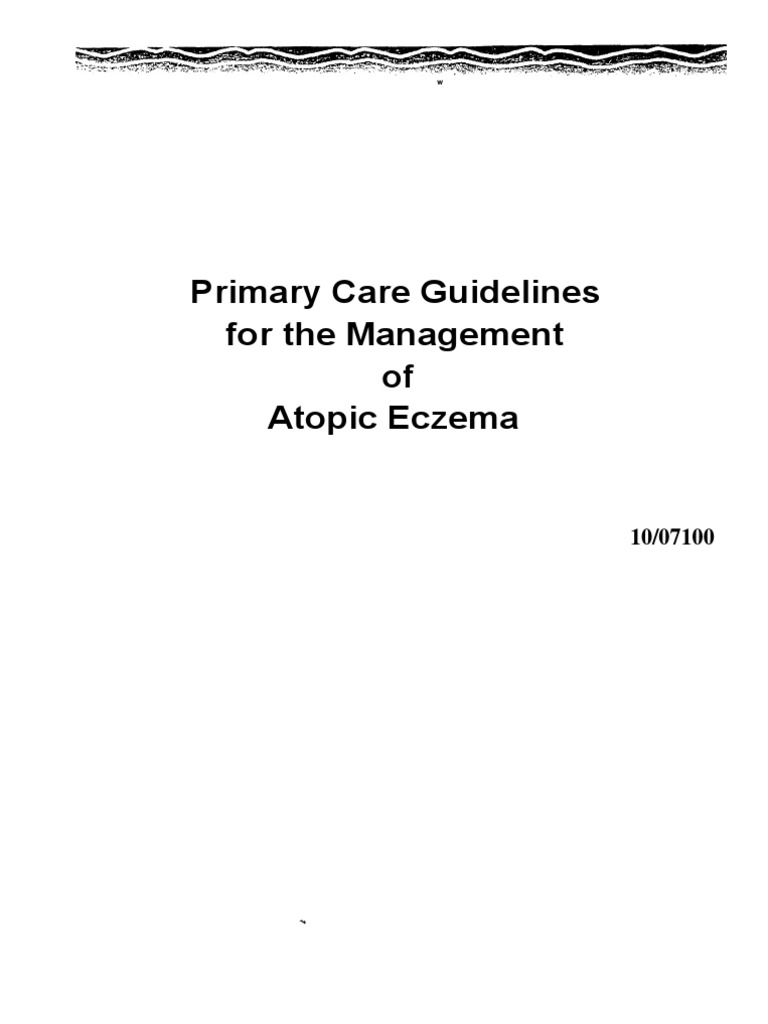 Primary Care Guidelines For The Management of Atopic Eczema | PDF ...