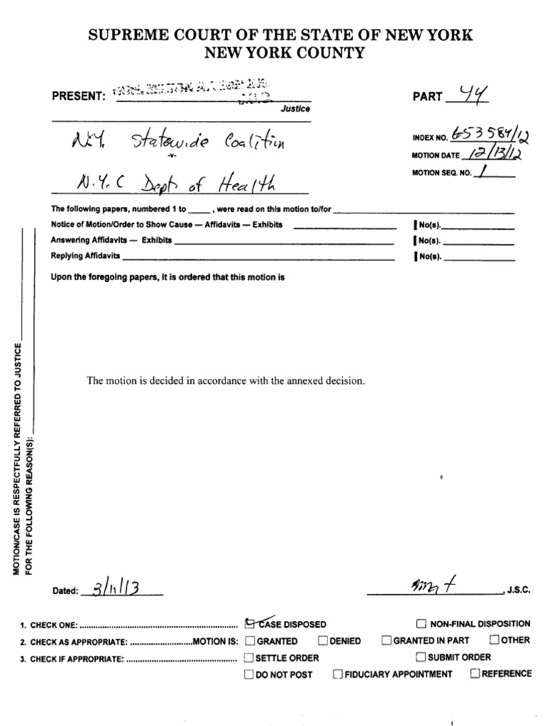 NYC Soda Ban Halted by NY Judge Milton Tingling | PDF