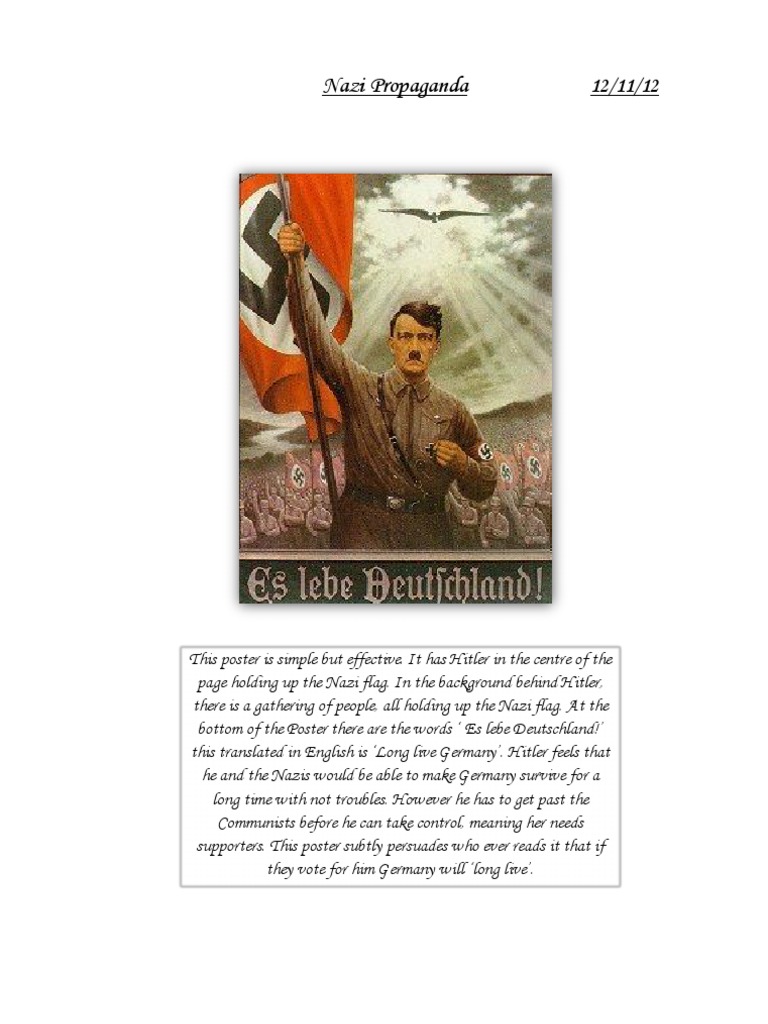 Effective Nazi Propaganda Poster Analysis | PDF | Politics | History