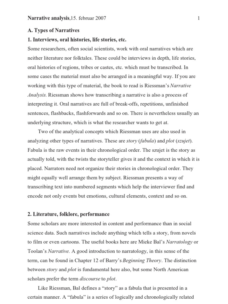 Narrative Analysis | PDF | Narrative | Narration
