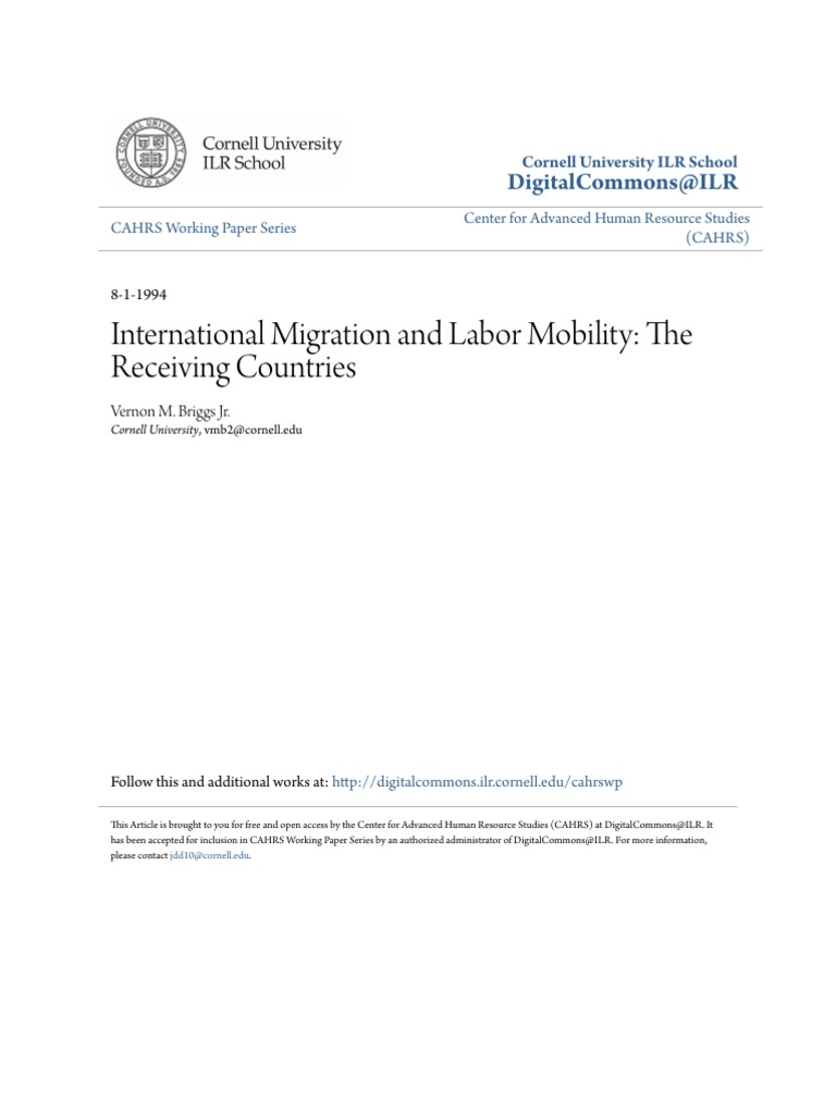 Impact of Immigration | PDF | Immigration | Human Migration