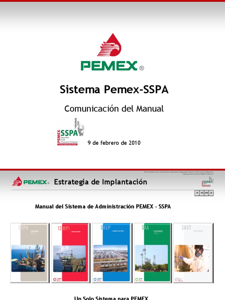 Manual Del Sistema Administración PEMEX-SSPA v7 | PDF | Liderazgo ...