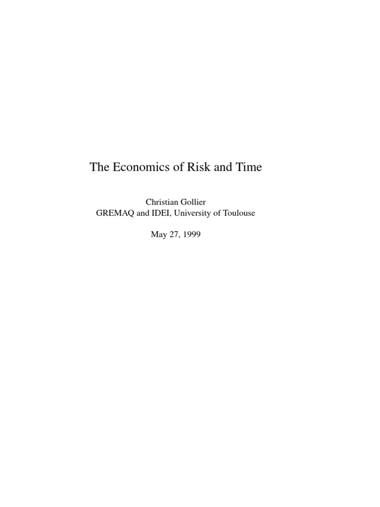 Economics of Risk and Time | PDF | Utility | Risk Aversion