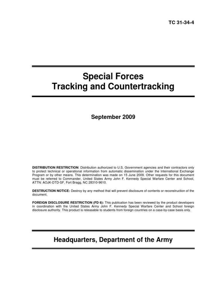 Tracking Techniques CLASSIFIEDspecial Forces File CODE66537 | PDF