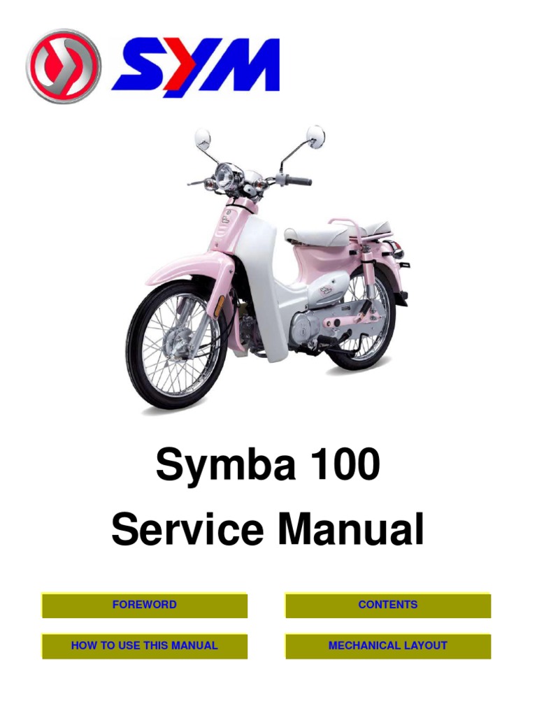 Sym Symba 100 (En) | PDF | Piston | Carburetor