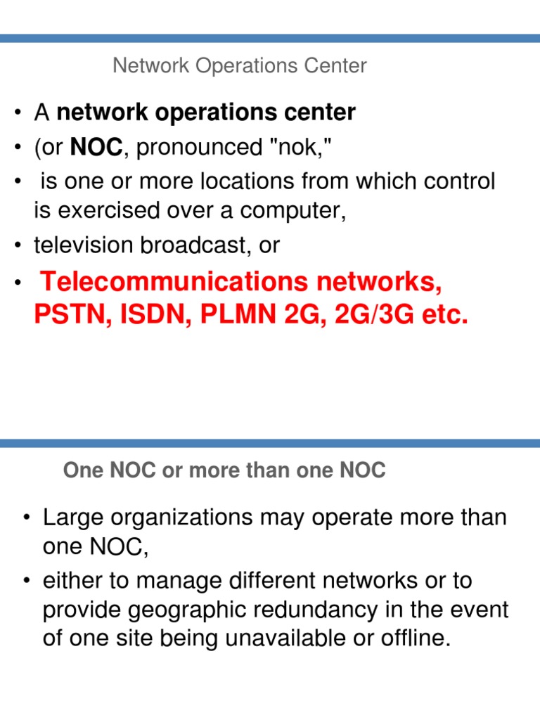 Noc Basics | PDF | Computer Network | Telecommunications
