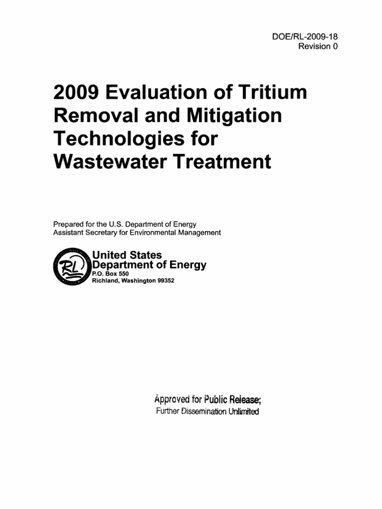 2009 Evaluation of Tritium Removal and Mitigation Technologies For ...