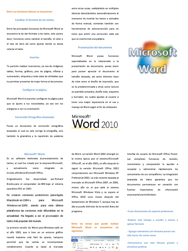 Microsoft Word Triptico | PDF | Microsoft Word | Microsoft