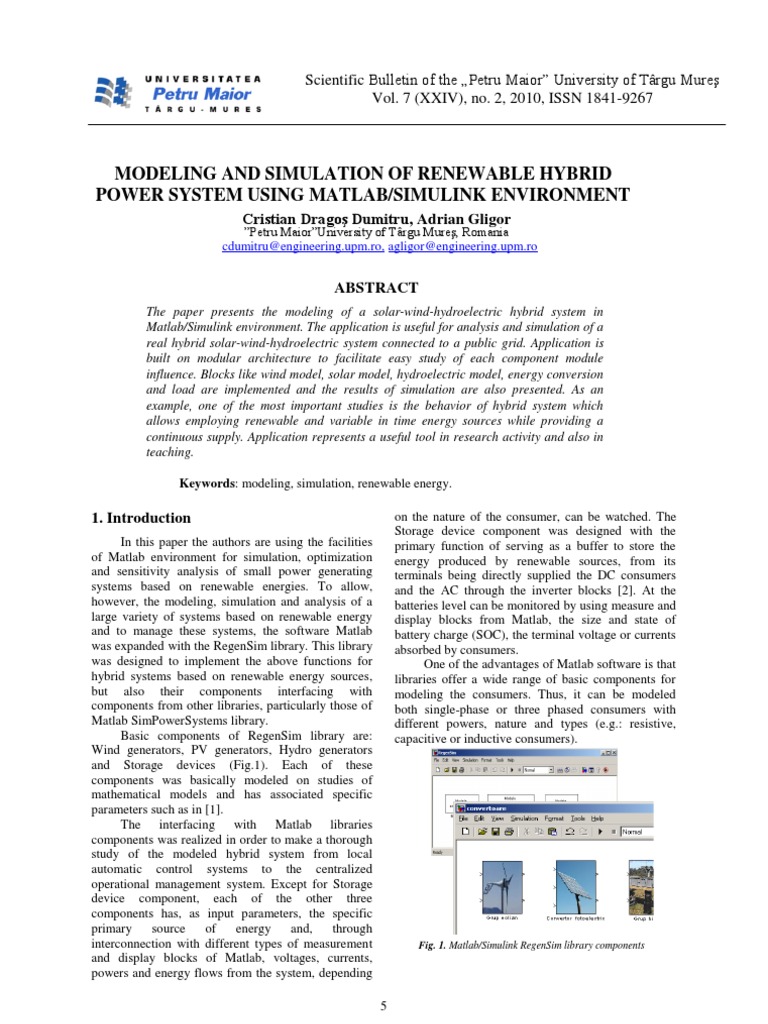 Modeling and Simulation of Renewable Hybrid Power System Using Matlab Simulink Environment3 PDF ...