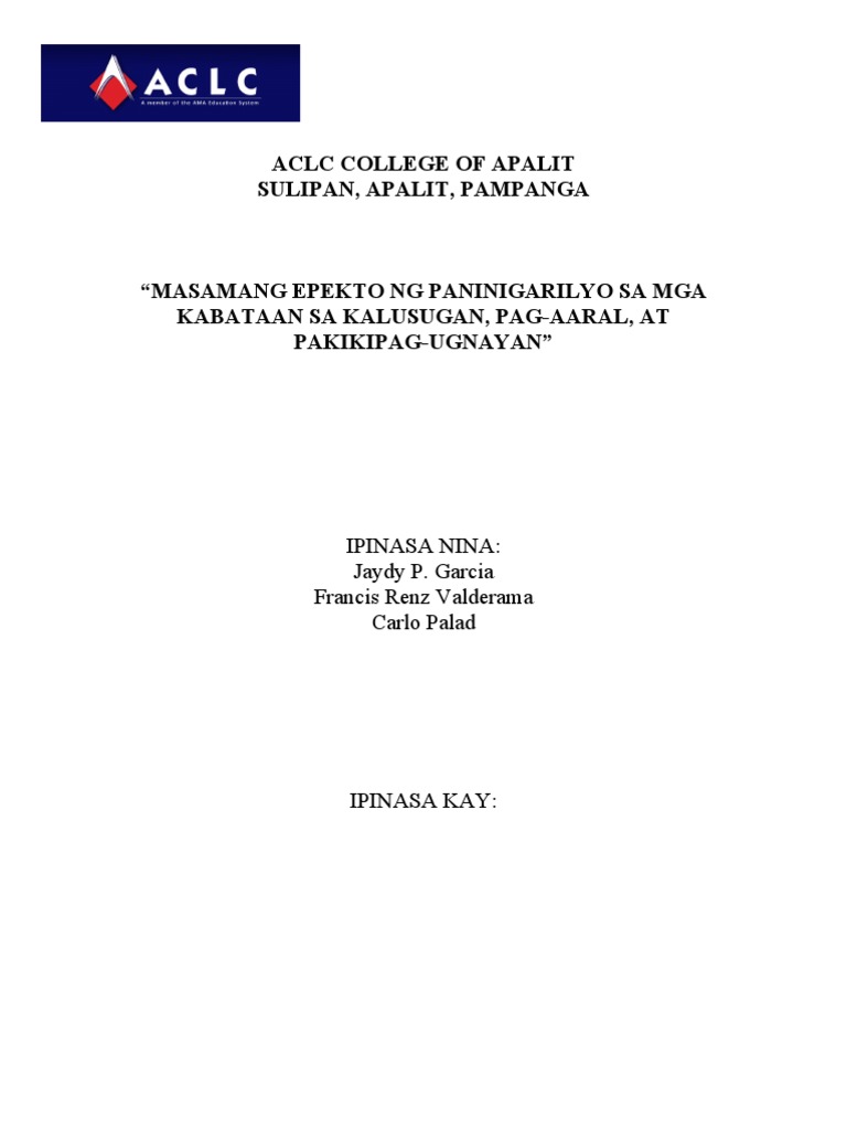 Baby Thesis in Filipino 2 | PDF