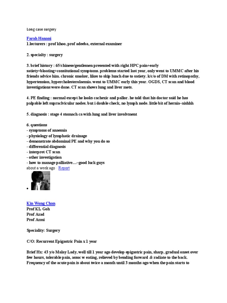 Long Case Surgery Exam Question | PDF | Colorectal Cancer | Breast Cancer