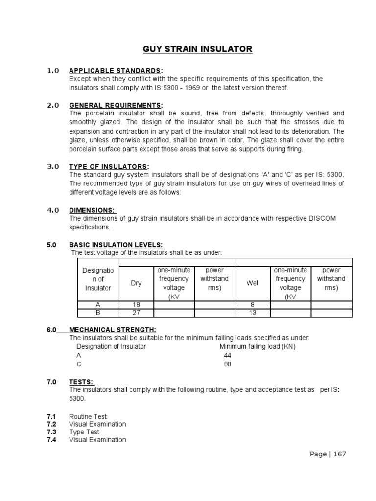 Guy Strain Insulator | PDF | Insulator (Electricity) | Porcelain