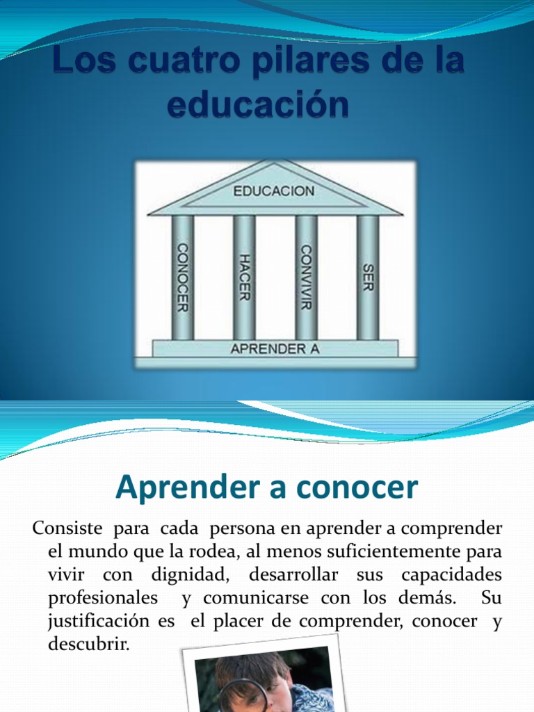 Los cuatro pilares de la educación | Aprendizaje | Conocimiento