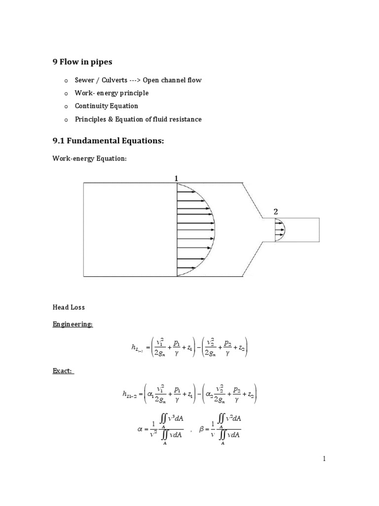9 Flow in Pipes_with Figures | Fluid Dynamics | Turbulence