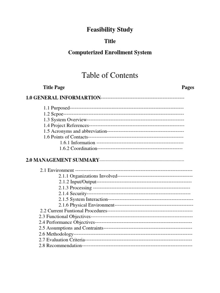 Feasibility Study: Title Computerized Enrollment System | PDF | Educational Assessment | Fee