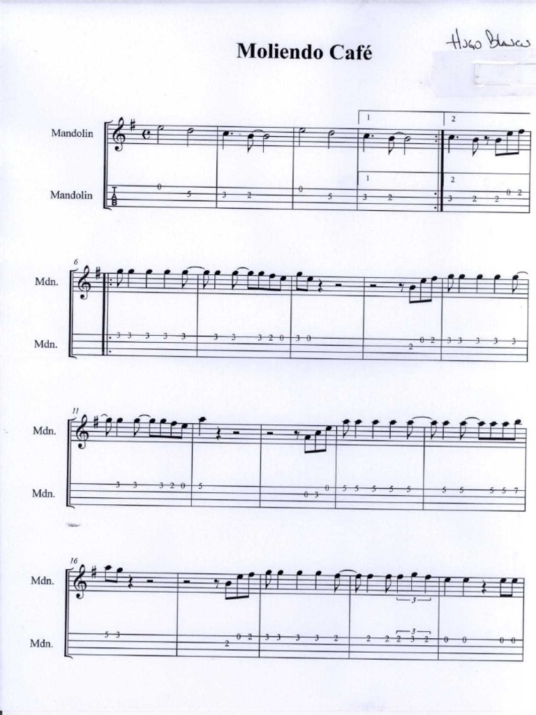 Moliendo Cafe (Mandolina)